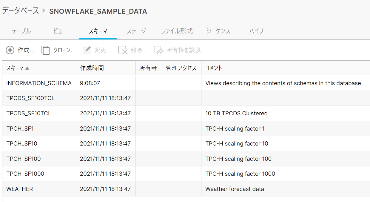 Snowflakeのサンプルデータを一通り見てみる #SnowflakeDB | DevelopersIO