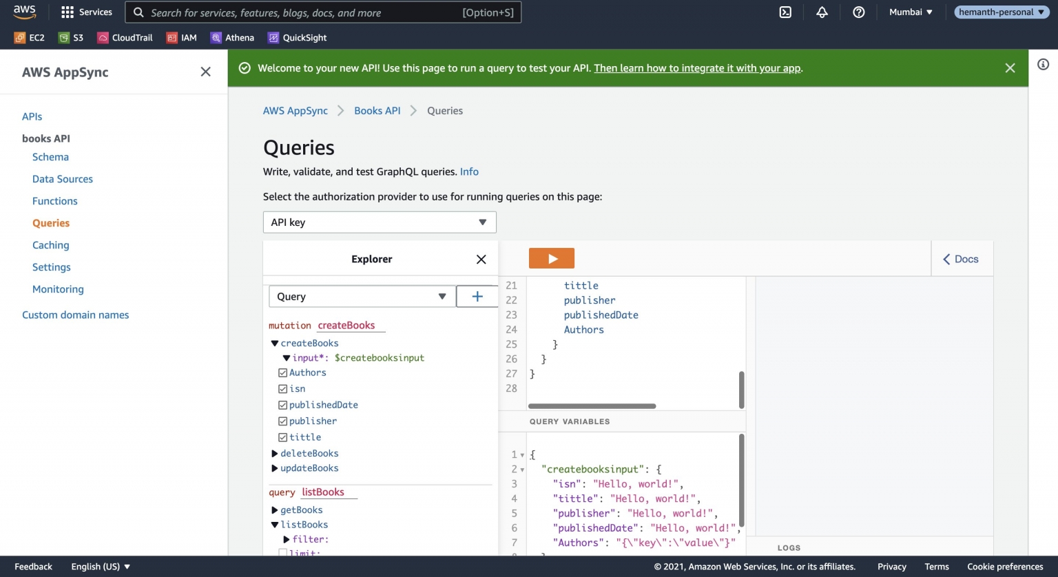 Querying Aws Dynamodb Table In Aws Appsync Console Developersio