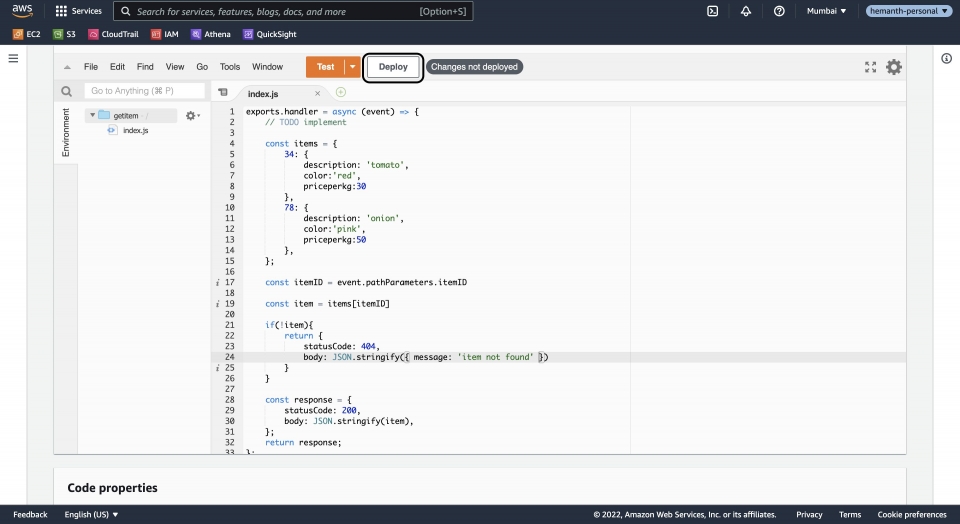 Creating A Shop Api Of Post Cart Items With Postman Lambda And Api