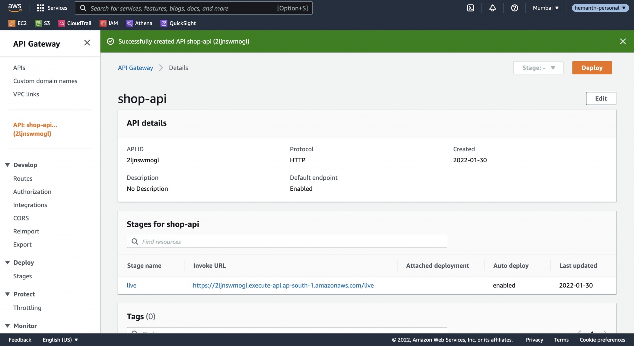 Creating a Shop API of POST cart items with Postman, lambda and API Gateway using AWS | DevelopersIO