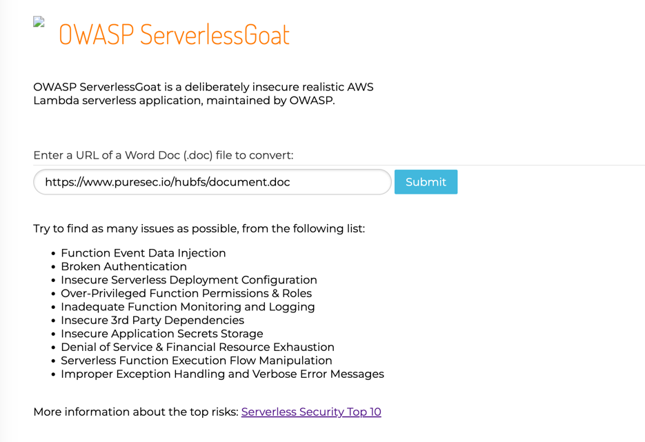 OWASP ServerlessGoatを利用してセキュリティソフトの確認をする準備をしてみた | DevelopersIO