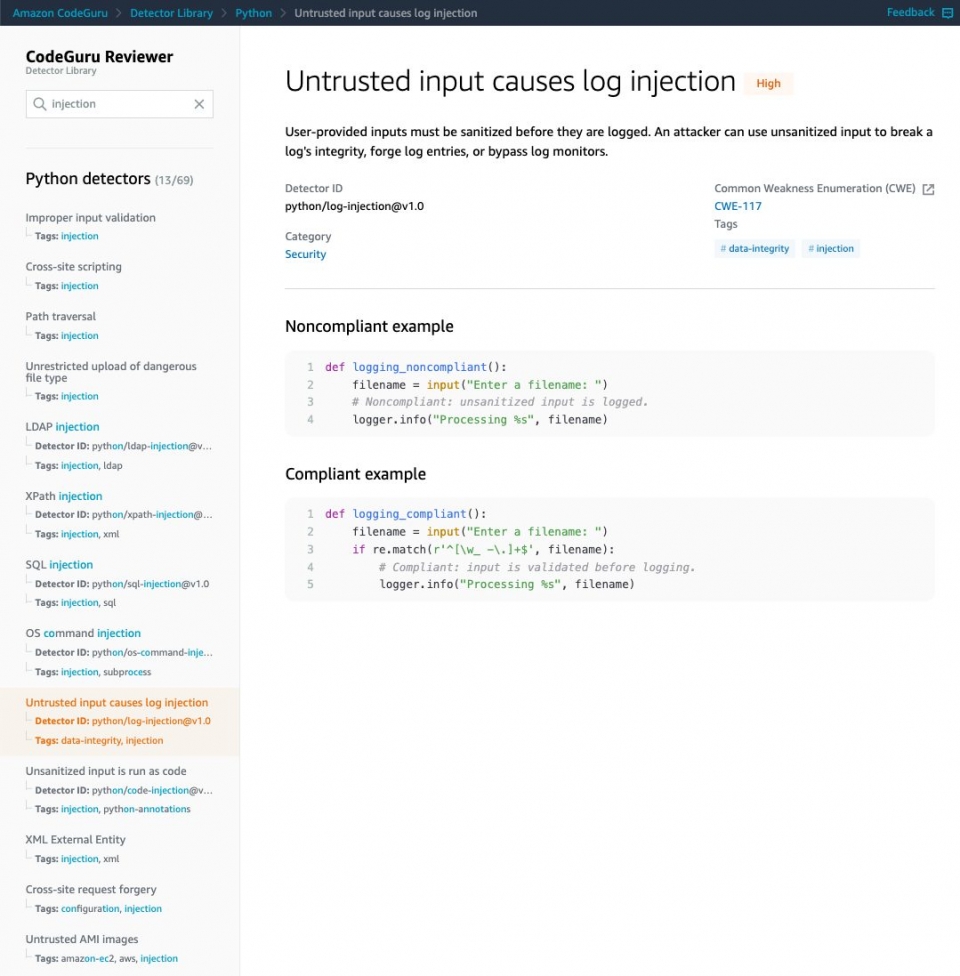 最近公開された CodeGuru Reviewer Detector Libraryがかなり良かったので紹介したい | DevelopersIO