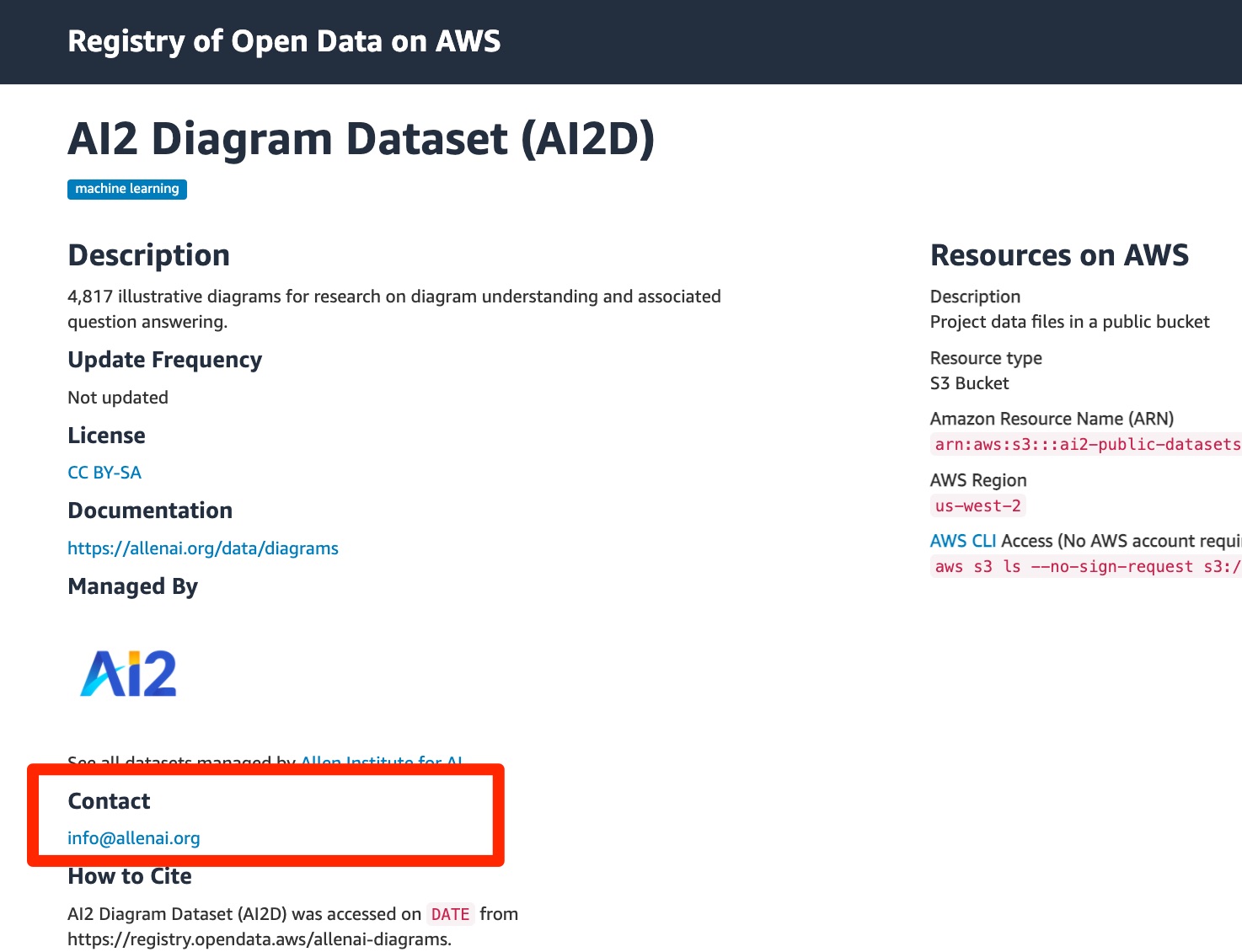 Registry of Open Data on AWS の内容についての問い合わせ窓口を教えてください | DevelopersIO