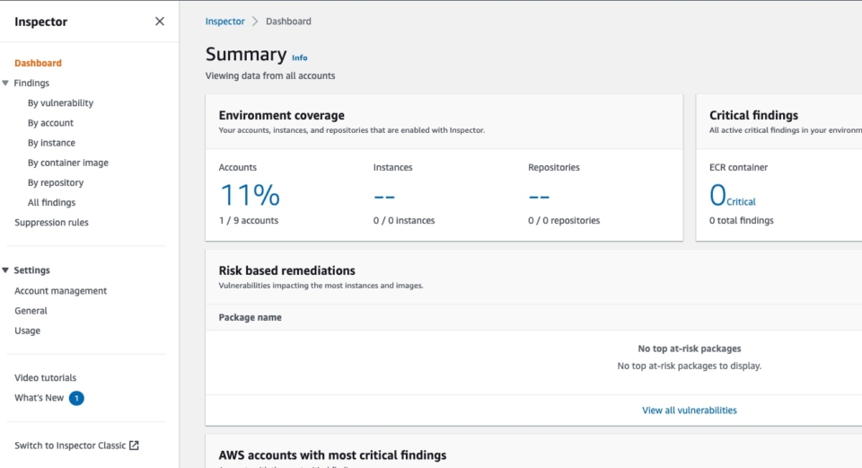 Organizations連携を使って組織内のAmazon Inspectorを有効化してみる | DevelopersIO