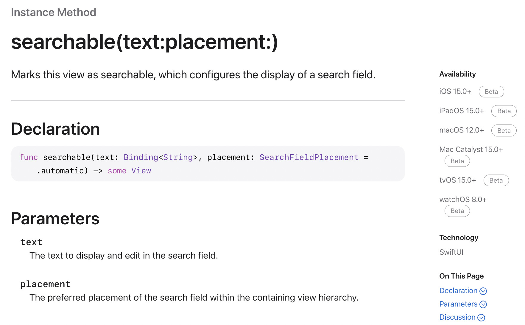 SwiftUIでSearchBarが使いたいので自作する | DevelopersIO