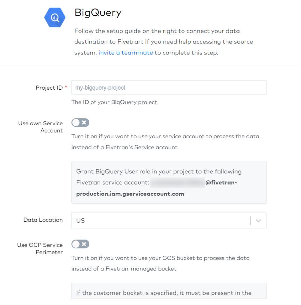 FivetranでBigQueryをDestinationに設定してみた | DevelopersIO