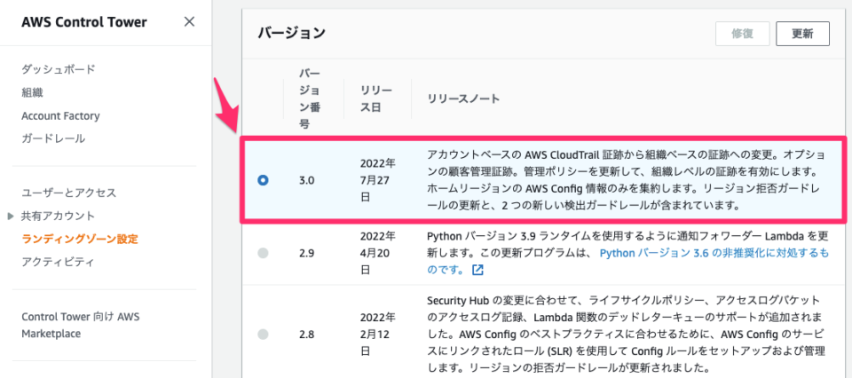 [アップデート] AWS Control Tower のランディングゾーンバージョン 3.0 がリリースされたので変更点を確認してみた ...