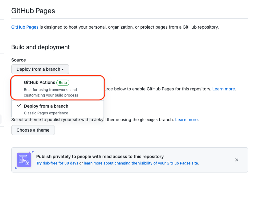 GitHub Pages のデプロイに Custom GitHub Actions Workflows を使用することで、ビルドの成果物の commit が不要になりました ...
