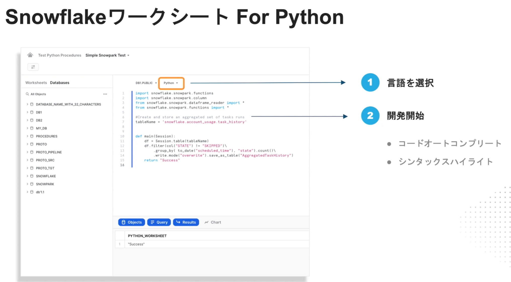 DevelopersIO 2022 進化するSnowflakeデータクラウド~Snowpark for Python最新アップデート~ #devio2022 | DevelopersIO