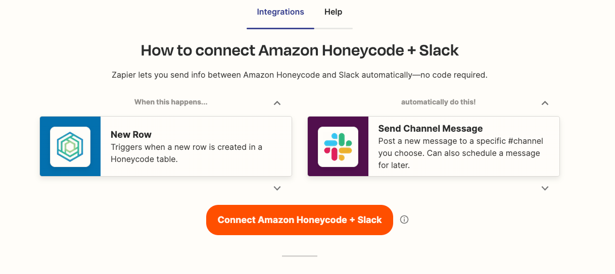 Amazon Honeycode の外部統合機能が新しくなったようなので Zapier 統合を有効化して確認してみた | DevelopersIO