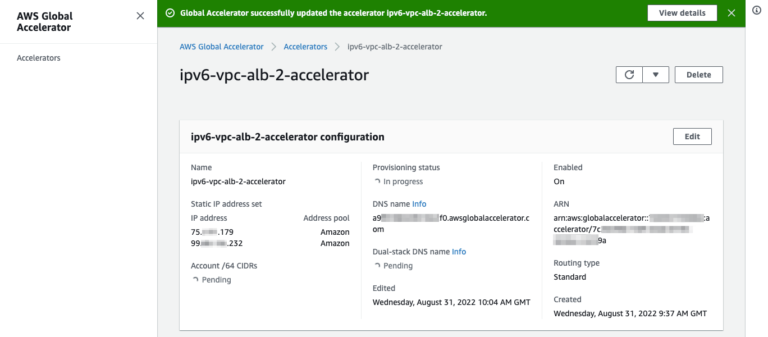 AWS Global AcceleratorがIPv6をサポートしていたのでALBに設定しながらELBのdual-stackに思いを馳せてみた | DevelopersIO