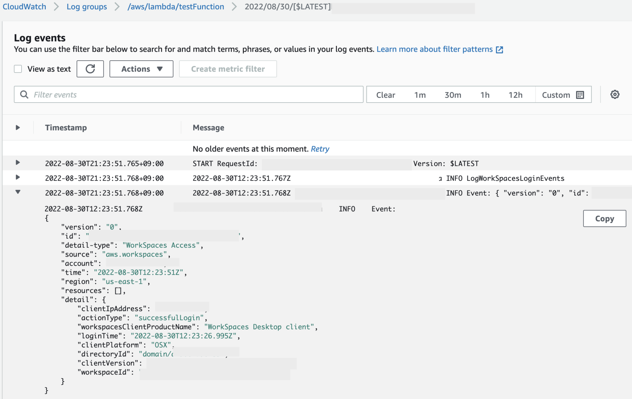 EventBridgeを使用してWorkSpacesログインイベントのログを記録してみた。 | DevelopersIO