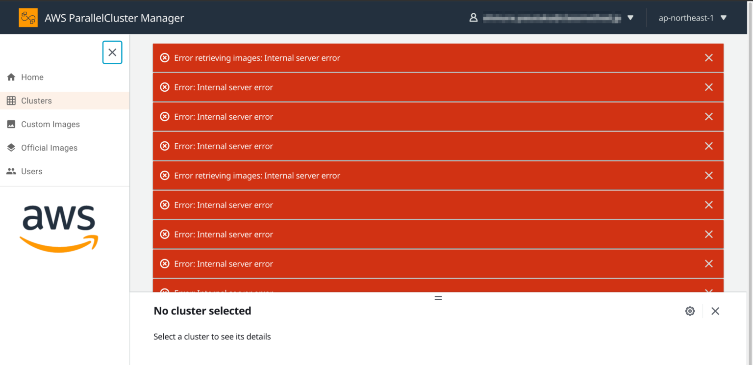 AWS ParallelCluster Manager へログイン時に Internal Server Error が出力されたときの原因と対処方法 | DevelopersIO