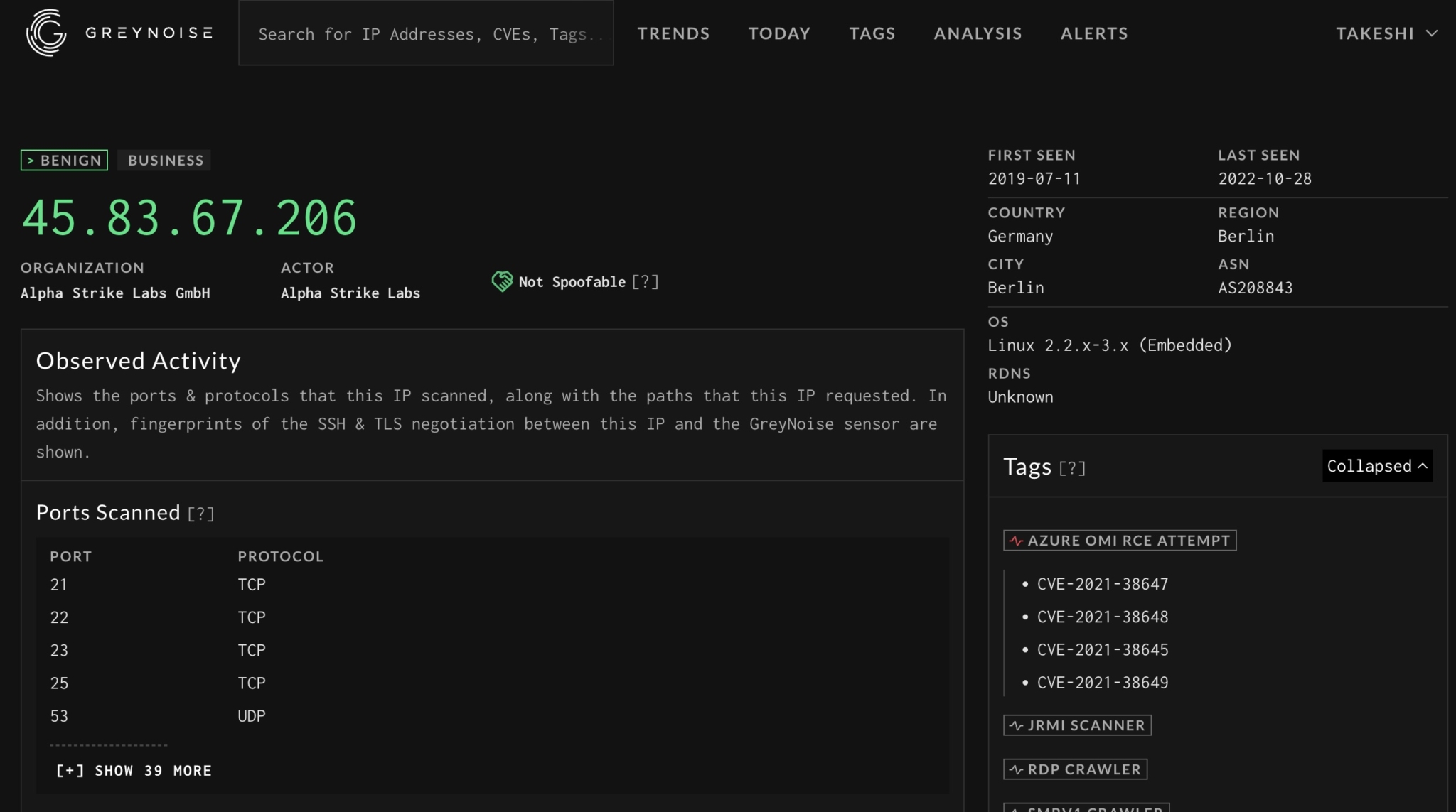GreyNoiseを使ったサイバー脅威インテリジェンス(CTI)活用 | DevelopersIO