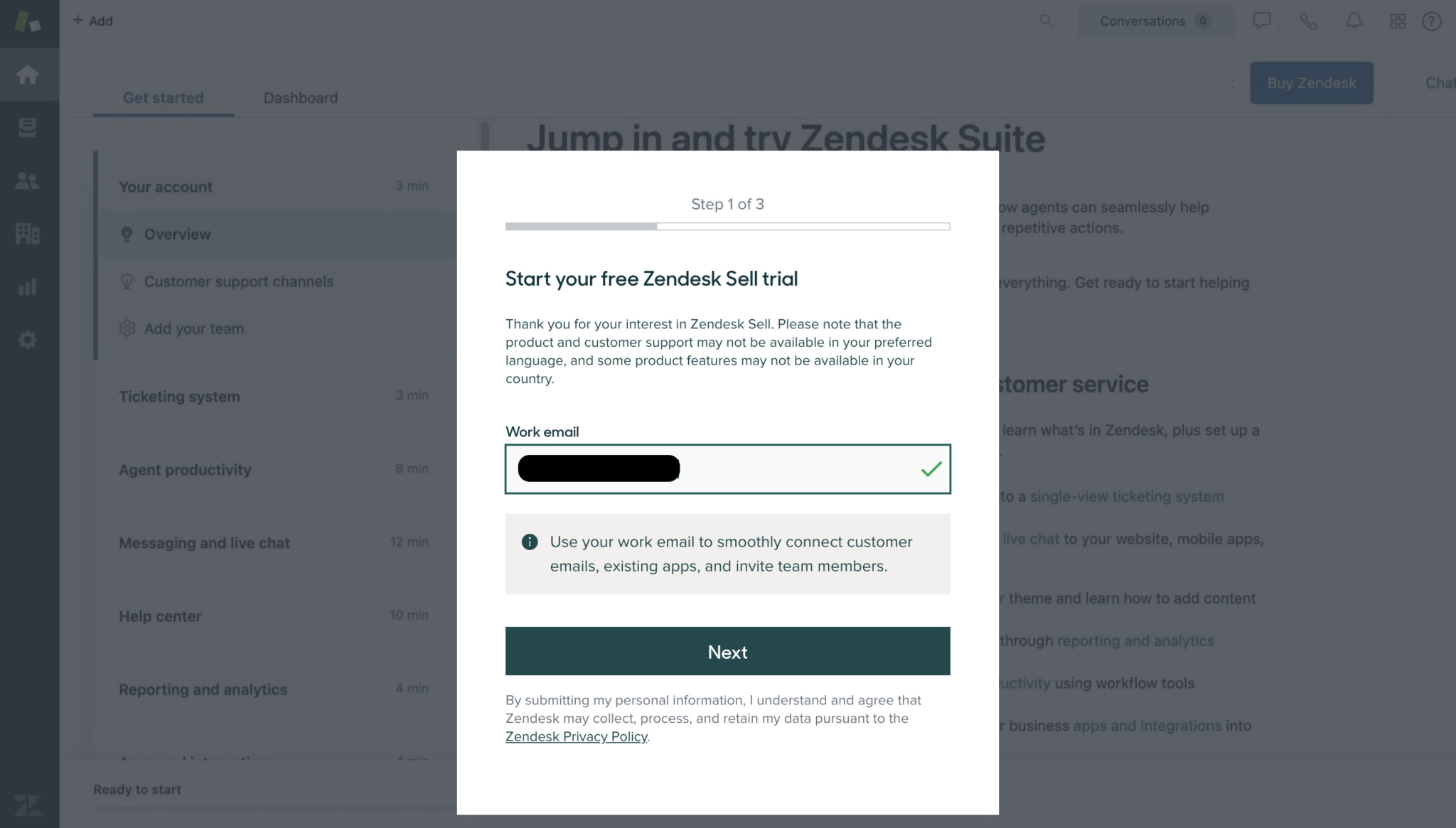 I tried creating a Zendesk Sell Trial Account | DevelopersIO