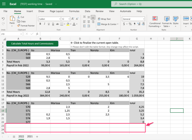 Office スクリプトで Excel 表の合計値を算出するボタンを入れてみた | DevelopersIO