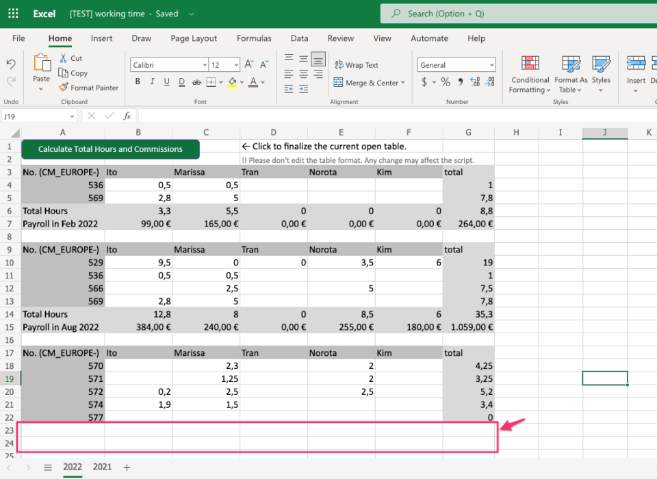 Office スクリプトで Excel 表の合計値を算出するボタンを入れてみた Developersio