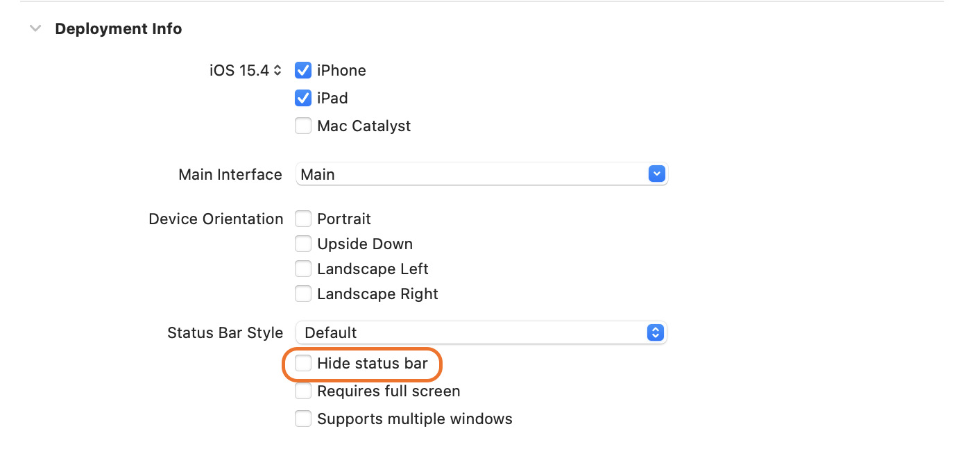 Xcode 14でステータスバーを非表示にする方法 | DevelopersIO Xcode 14でステータスバーを非表示にする方法 | DevelopersIO