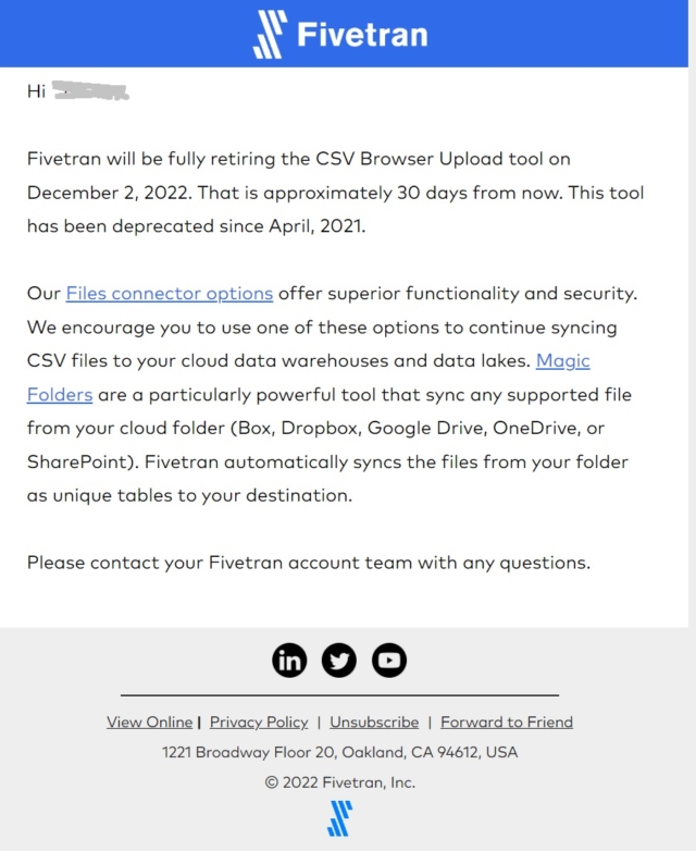 Deprecation of Fivetran’s CSV Upload tool – How to import CSVs after tool deprecation | DevelopersIO