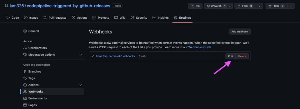 【AWS CDK】GitHub の Release をトリガーに CodePipeline を起動する（GitHub ソースアクション ...