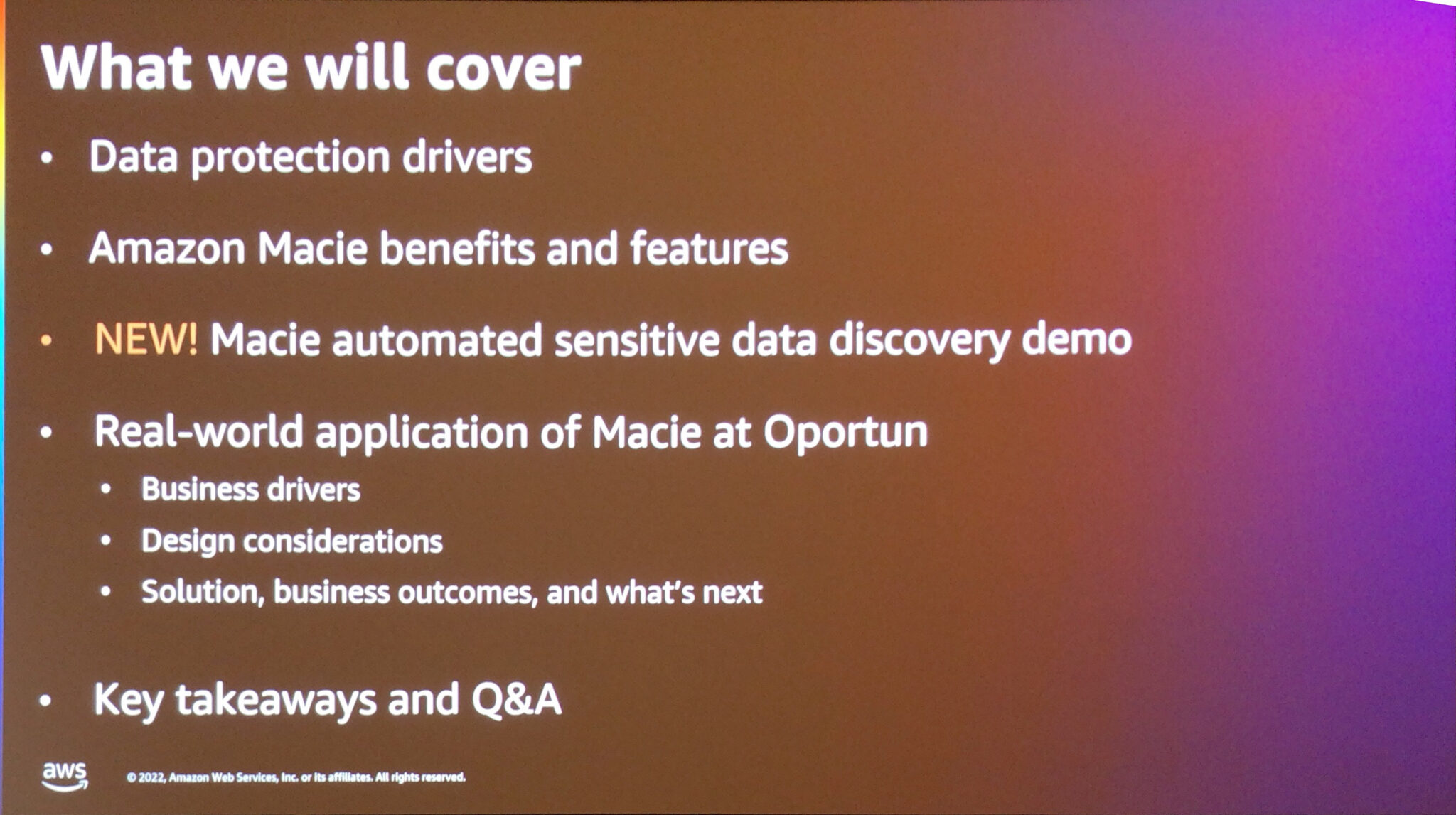 [レポート] Automate data discovery with Amazon Macie #reInvent #SEC215 | DevelopersIO