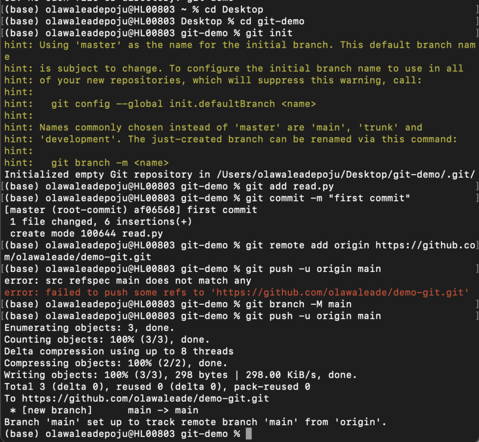 i tried to show the difference between git fetch and git pull ...