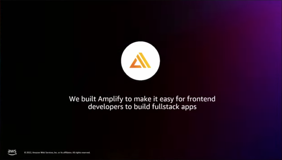 [レポート] フロントエンドウェブ開発者向けおよびモバイル開発者向け AWS Amplify 新機能紹介 #FWM308 #reinvent | DevelopersIO