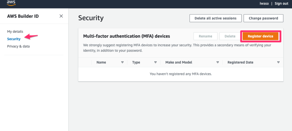 AWS Builder ID でも MFA を有効化する | DevelopersIO