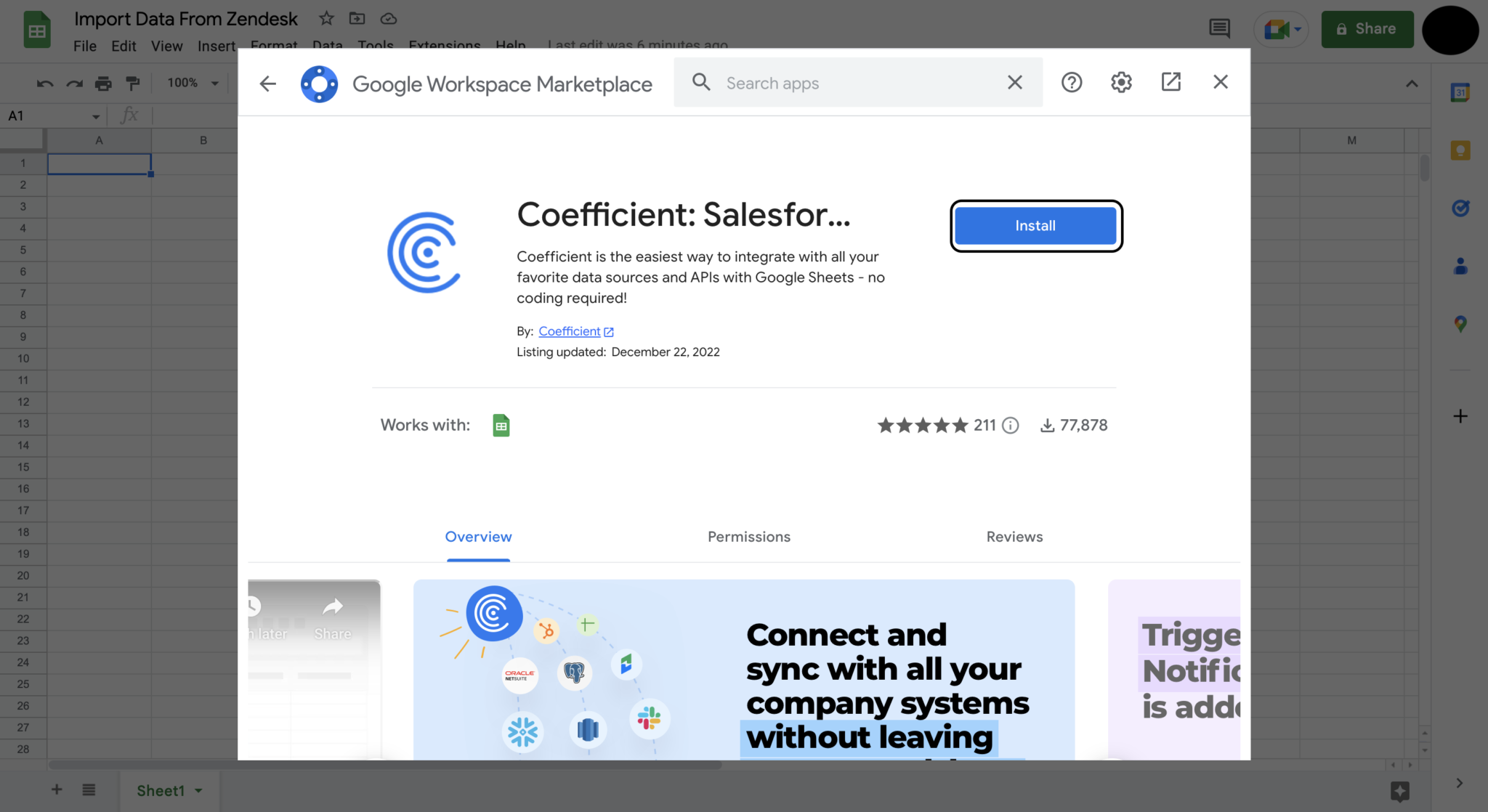 I tried Importing Data from Zendesk to Google Sheets using Coefficient | DevelopersIO