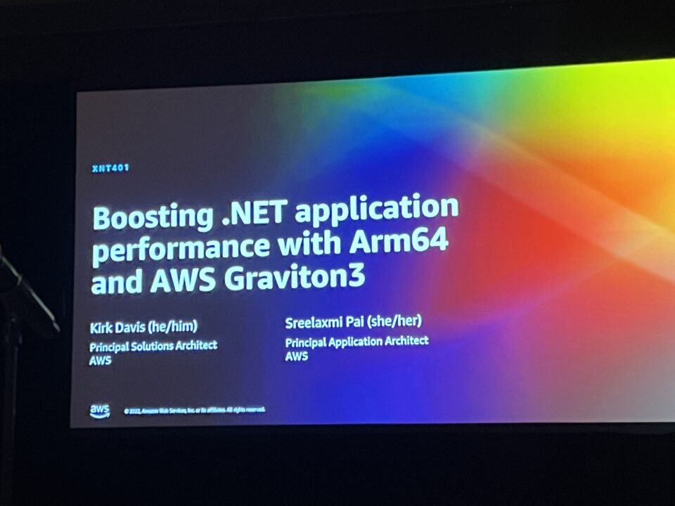 [レポート] Boosting .NET application performance with Arm64 and AWS Graviton3 #reinvent #XNT401 ...
