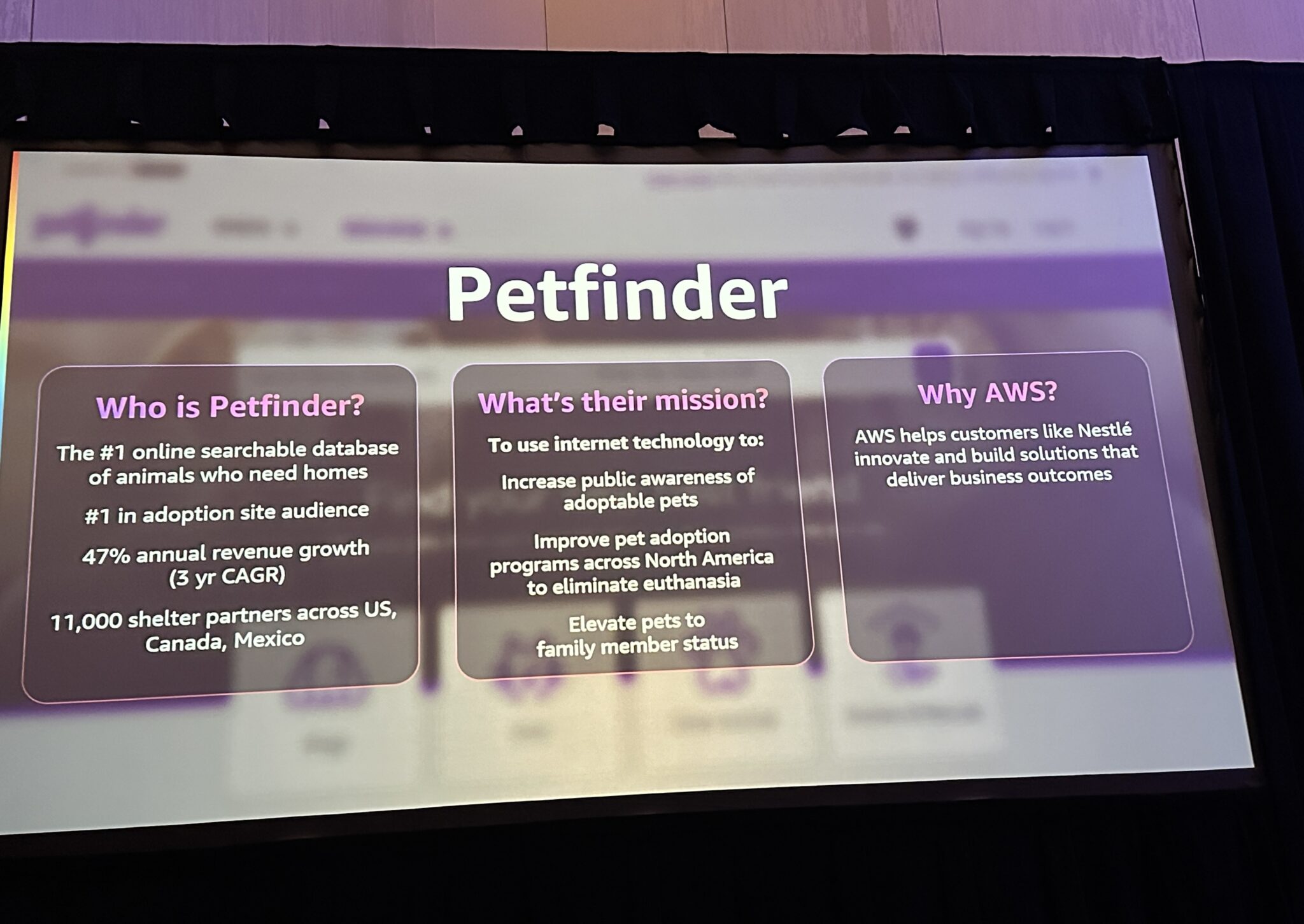 Chalk Talk report on how Petfinder helps people to match and find their ...