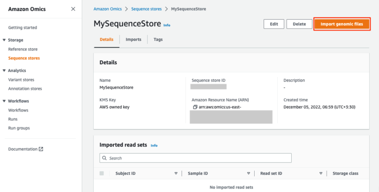 Amazon Omicsを使ってみた(Omics Storage編) #reinvent | DevelopersIO