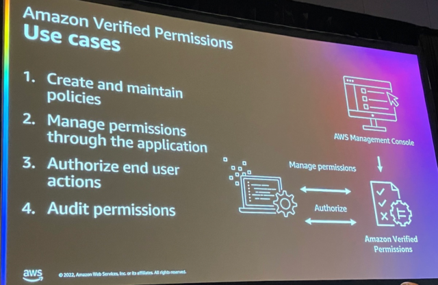 [レポート]ポリシーを使用してAmazon Verified Permissionsでアクセス許可を管理する #SEC335 #reinvent | DevelopersIO