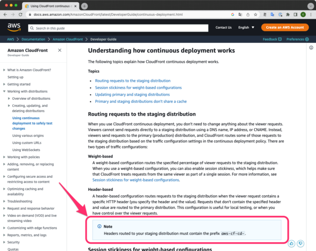 CloudFrontのContinuous DeploymentでHeader-basedな振り分けをするときは「aws-cf-cd-」ではじまるヘッダを使おう | DevelopersIO