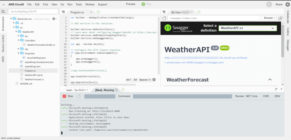 AWS Cloud9で.NET 6の開発環境をつくってみた | DevelopersIO