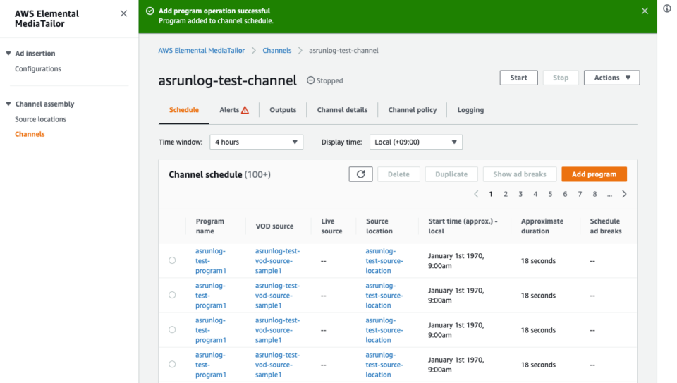 [UPDATE] AWS Elemental MediaTailorのChannel Assemblyでタイムラインログをサポートしました！ | DevelopersIO