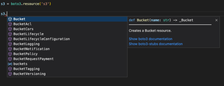 Boto3の補完を可能にするboto3 Stubsを使ってみる Developersio 