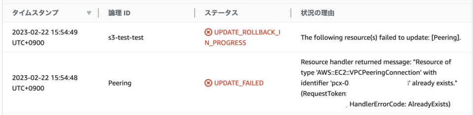 承諾保留中のピアリング接続をCFnスタックにインポートする | DevelopersIO