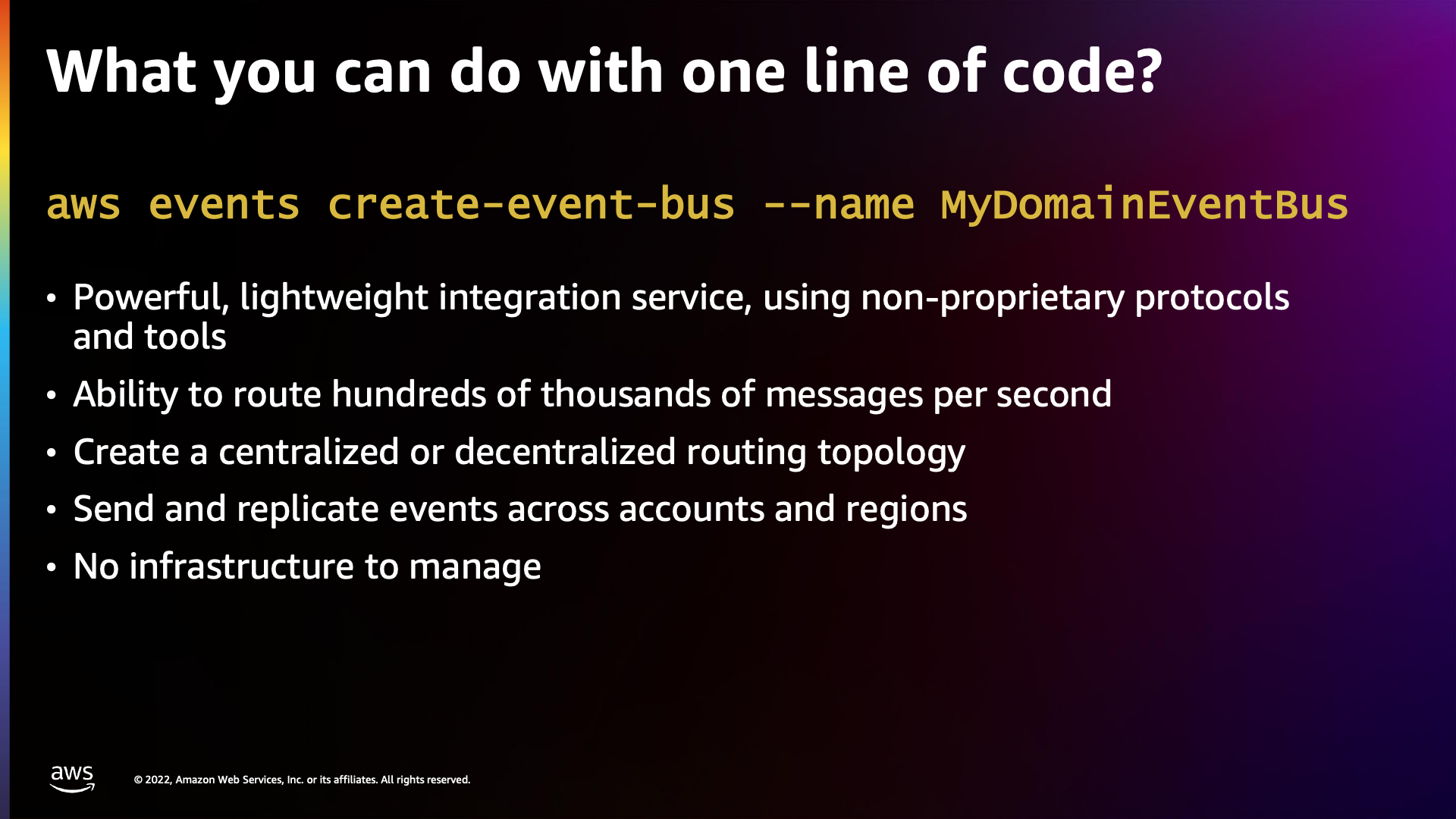 [レポート] #API307 Amazon EventBridge を使用したイベント駆動型統合の設計 #reinvent | DevelopersIO