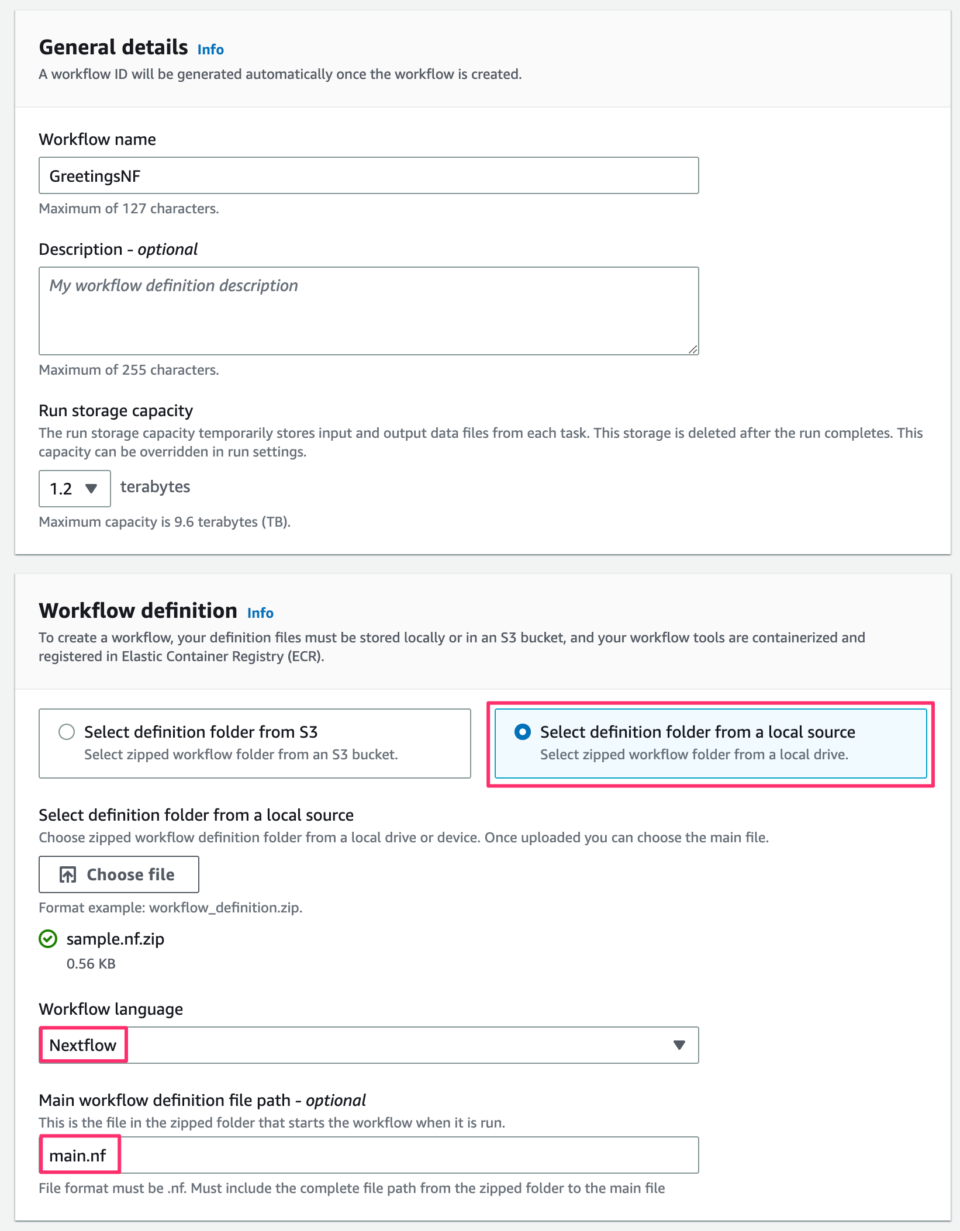 Amazon Omics Workflows ZIP 圧縮したワークフロー定義ファイルのディレクトリ構成を誤った場合のエラーの出力例 | DevelopersIO