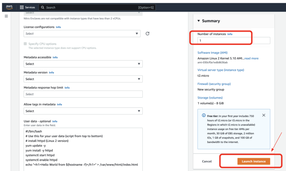 EC2 Creating an instance using user data(AWS) | DevelopersIO