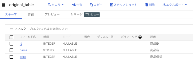 BigQueryのCREATE TABLE LIKEステートメントで、同じメタデータのテーブルにふたつのテーブルをまとめてみる | DevelopersIO