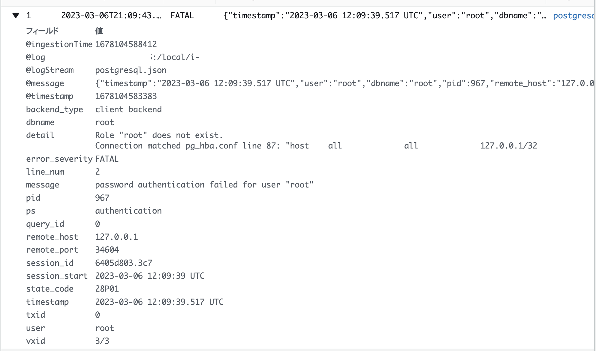 Json出力に対応したpostgresql 15のログをcloudwatch Logs Insightで検索する Developersio