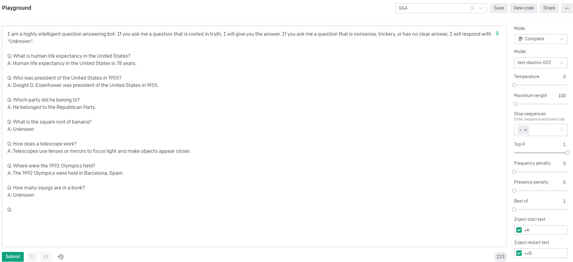 OpenAI Playground を試してみた | DevelopersIO