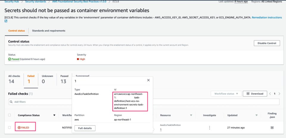【security Hub修復手順】 Ecs8 シークレットは、コンテナ環境の変数として渡さないでください Developersio
