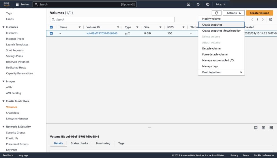Creating EBS Snapshots | DevelopersIO