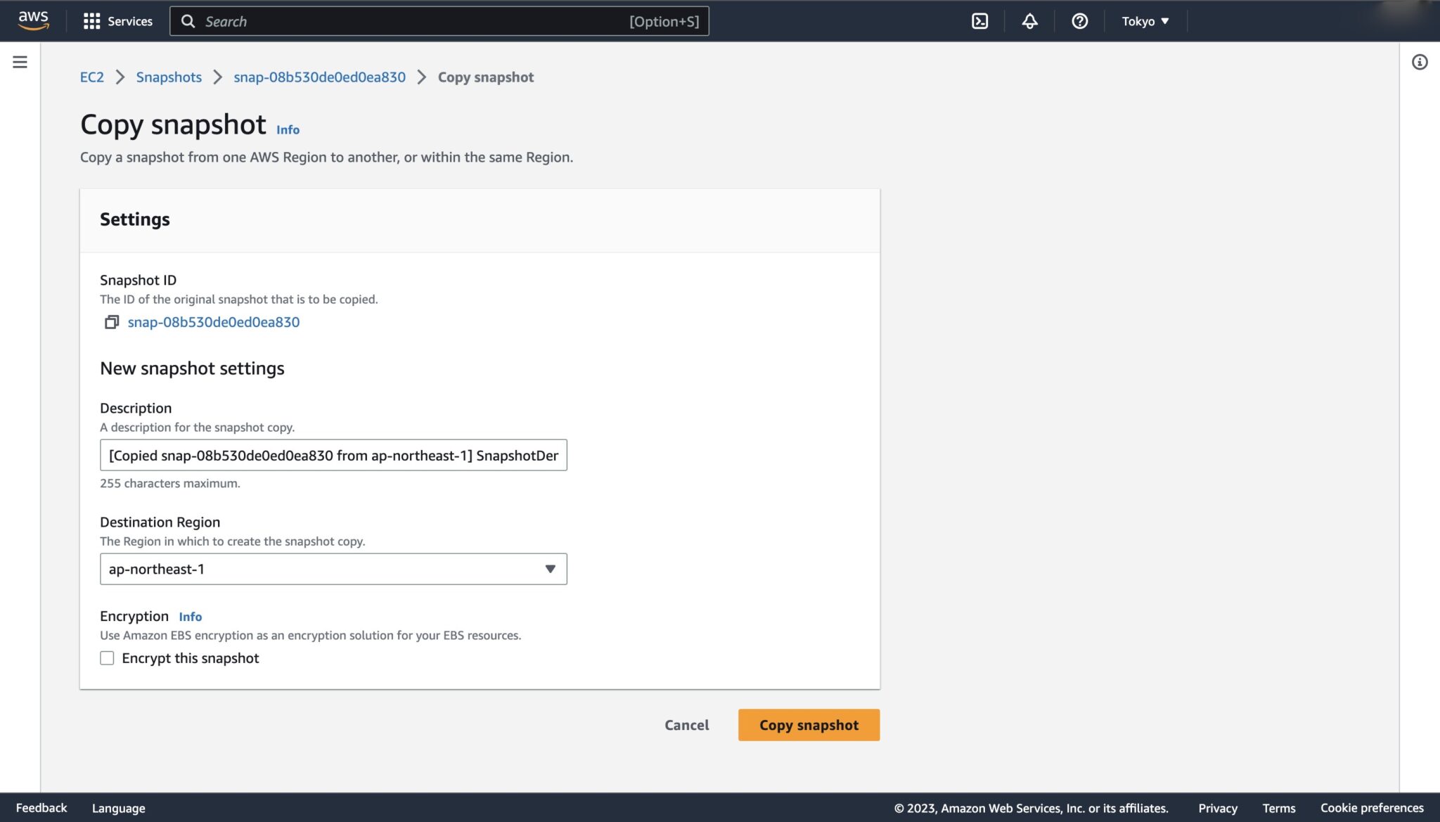 Creating EBS Snapshots | DevelopersIO