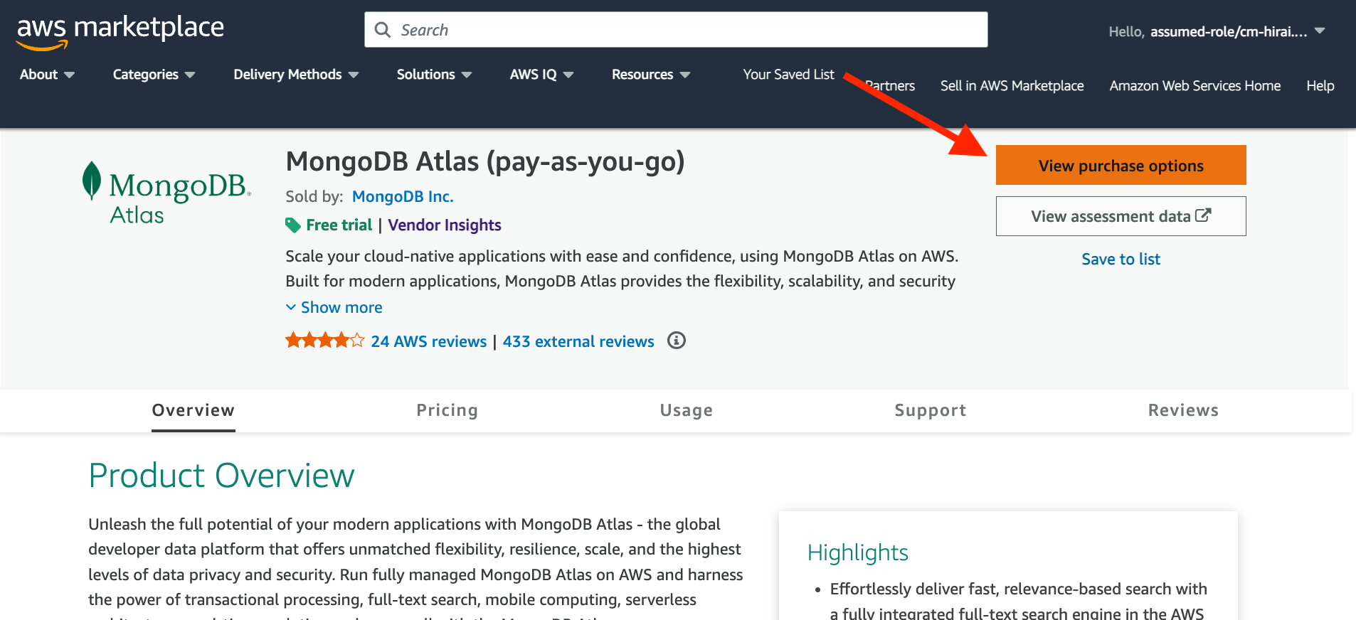 MongoDB Atlas を AWS Marketplace でサブスクライブし、利用してみた | DevelopersIO
