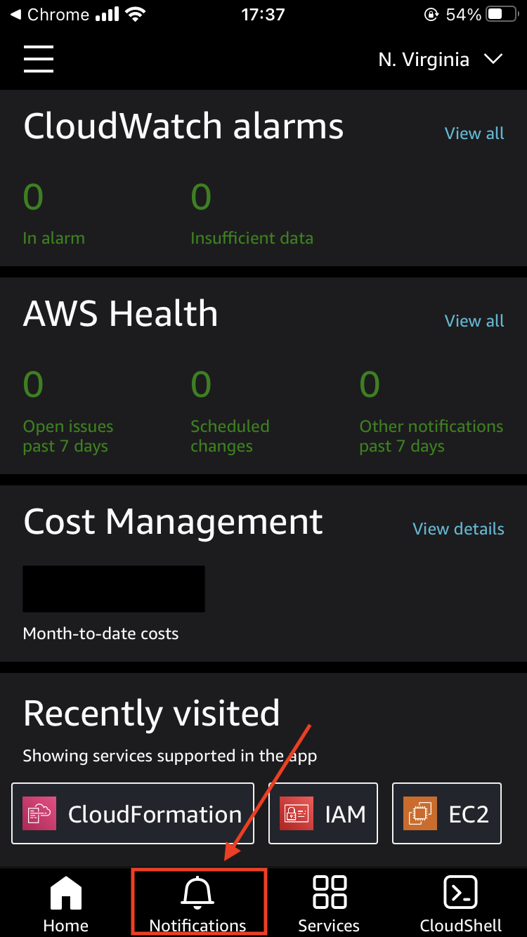 AWS User Notificationsの通知をAWS Console モバイルアプリで受け取ってみた | DevelopersIO