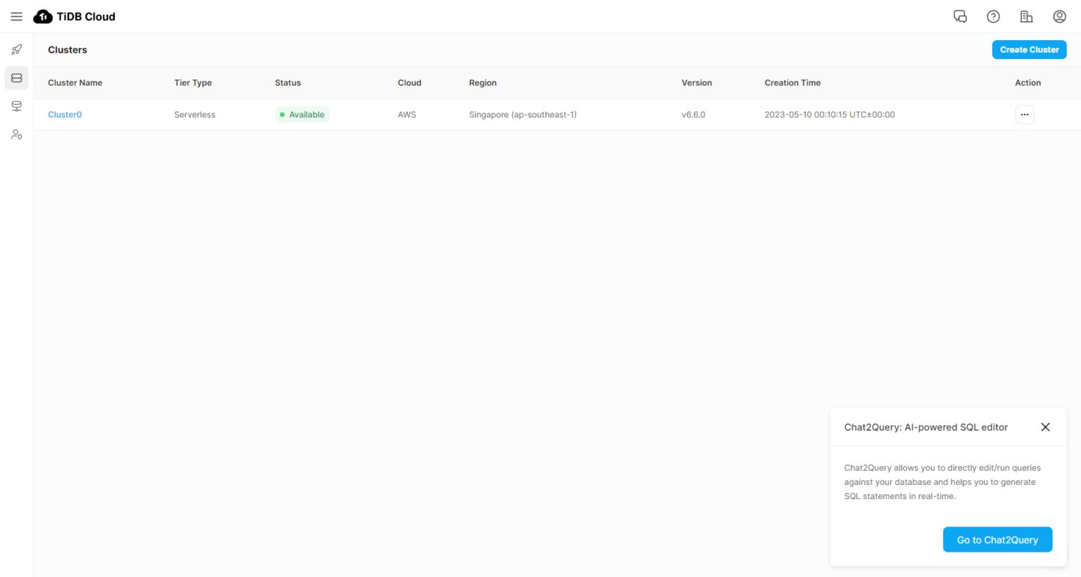 MySQL互換のNewSQLデータベースである「TiDB」のフルマネージドなクラウド版「TiDB Cloud」を試してみた | DevelopersIO
